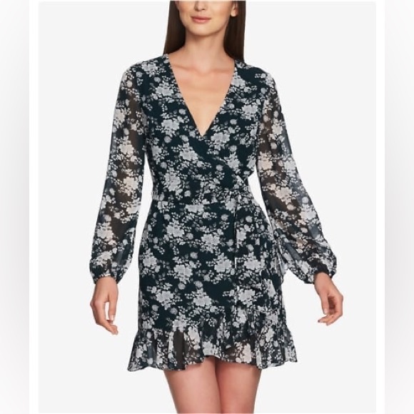 1. State | Dresses | State Floral Long Sleeve Tie Waist Dress | Poshmark